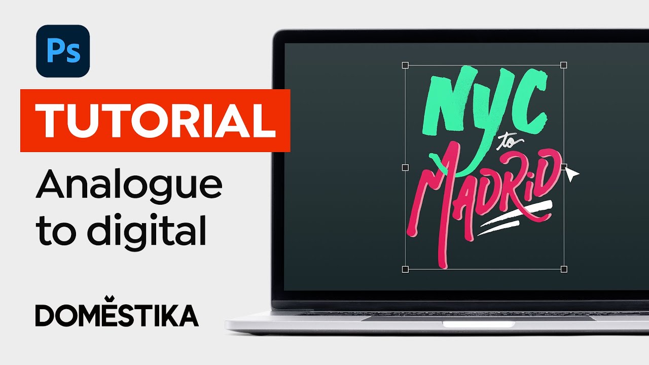 How to DIGITIZE your HAND LETTERING in Photoshop - Tutorial by Rich Tu | Domestika English