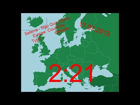 Seterra - Map Quiz Game Speedrun - Europe: Countries - Type - Website: 2:21 (July 17th 2019)