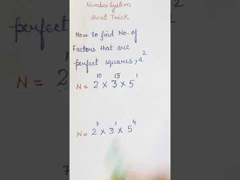 #Number of Perfect Square Factors #Number System #short trick#All government exams #short#shorts