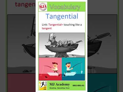 Meaning of Tangential #vocabulary