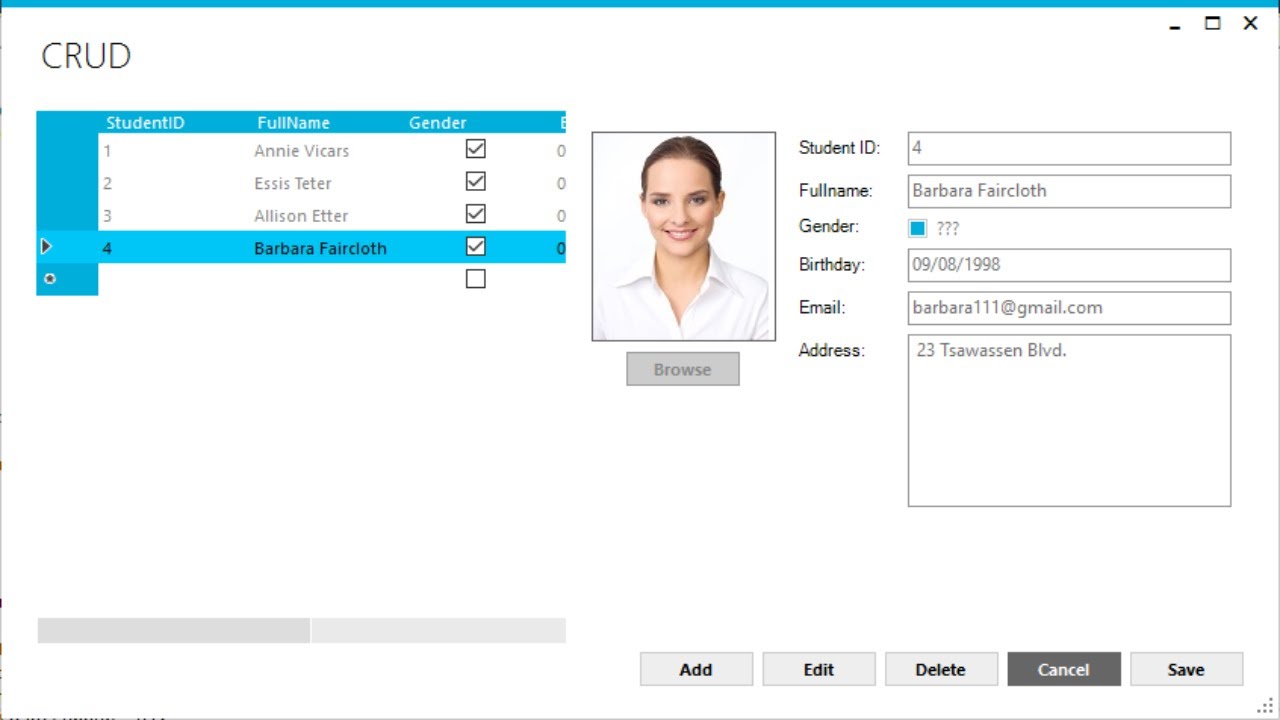Foxlearn Windows Forms Insert Update Delete From Database In Vb Net Riset