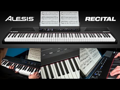 Alesis Recital - Digitalpiano mit 88 Tasten in Standardgröße und eingebauten Lautsprechern