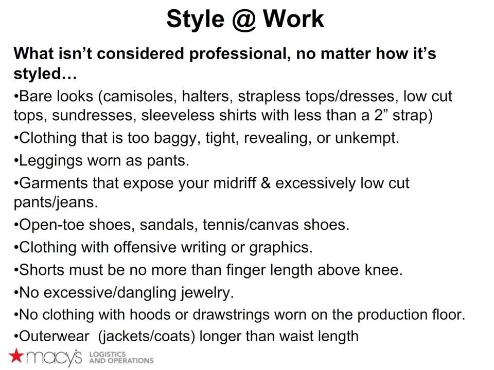 dress code powerpoint