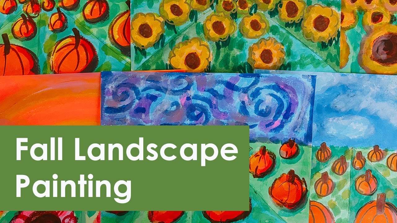 Fall Landscape Painting Elementary Art Lesson