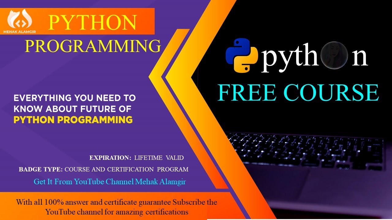 Free Certification on Python | Python Free Course