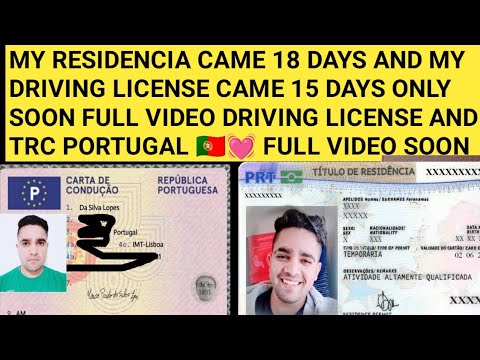 Portugal Article 122/1k TRC Residence card and Benefits family baby born Exchange Driving License pt