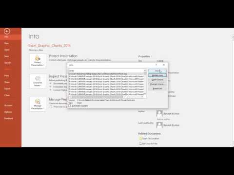 change Excel link data source for power point