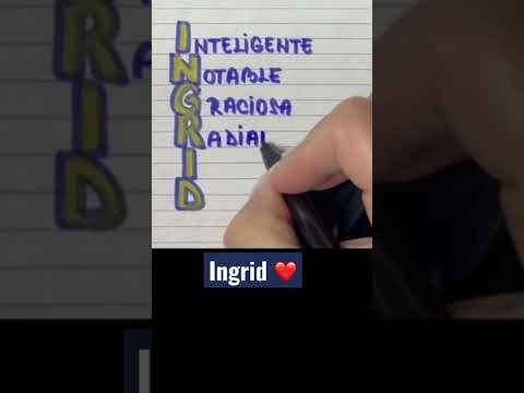 Significado del nombre INGRID #significado #nombre #ingrid