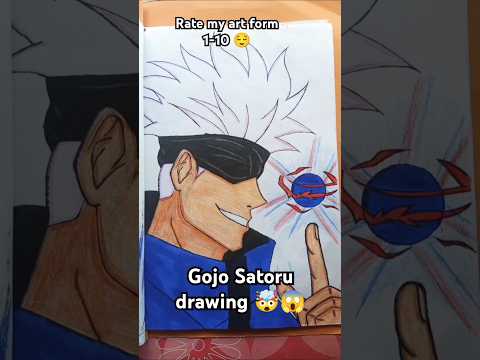 Draw Gojo Satoru 💀🔥 #jjk #animeedit #animedrawing #gojo #drawing #animeshorts #shorts