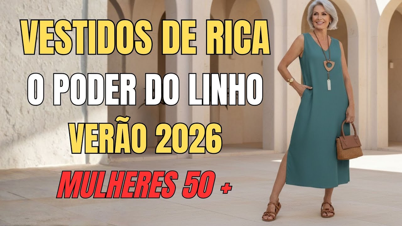VESTIDOS DE LINHO: O Segredo da Elegância e Conforto para Mulheres de 50, 60 anos ou mais