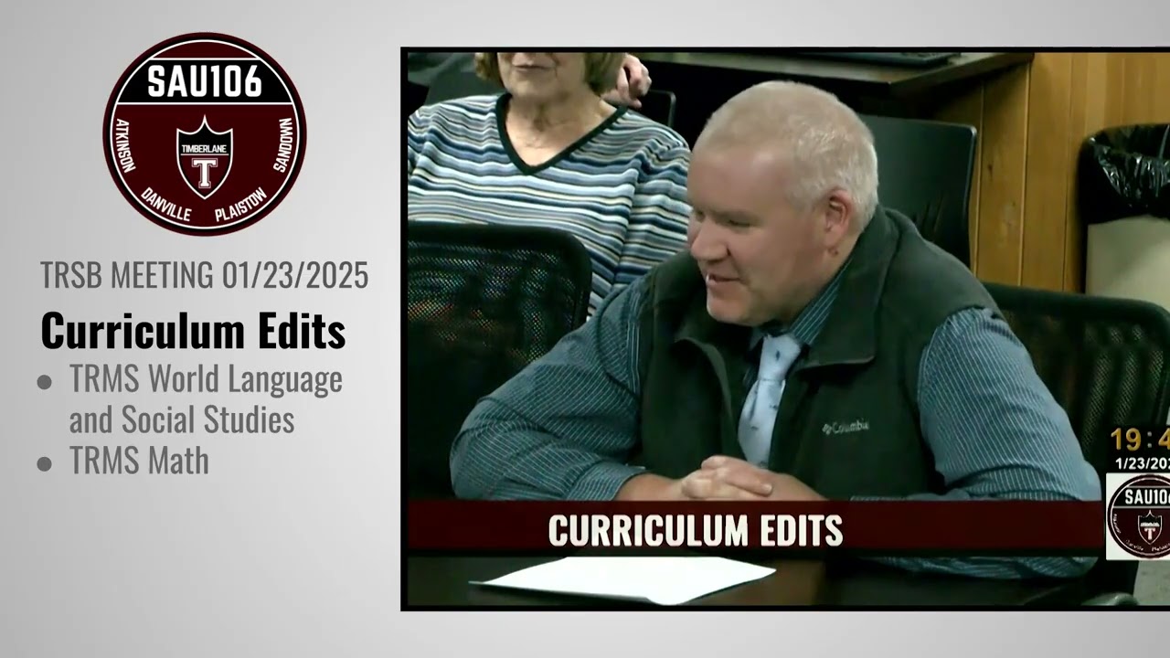 01/23/2025 - TRSD School Board in 60 Seconds