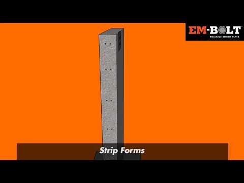 EM-BOLT Installation Animation - Bolt-able Embed Plate