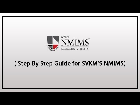 Step By Step Guide for SVKM'S NMIMS