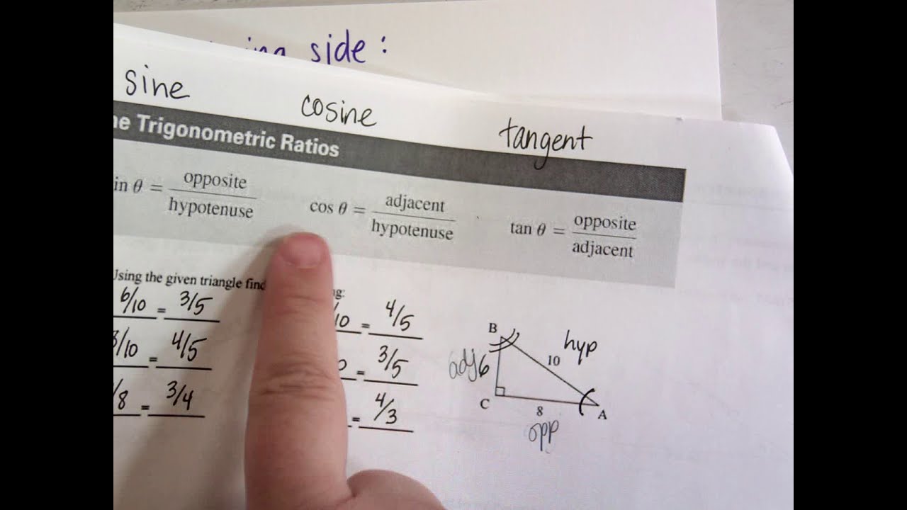 Right Triangle Trig (finding missing sides, 2 examples)