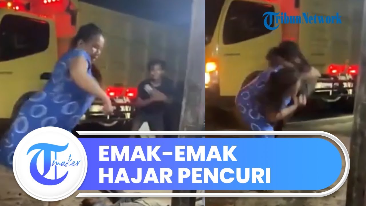 Viral Video Aksi Emak-emak Berdaster Hajar Pencuri Handphone, Ditendang ...