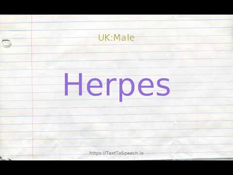 How to pronounce herpes