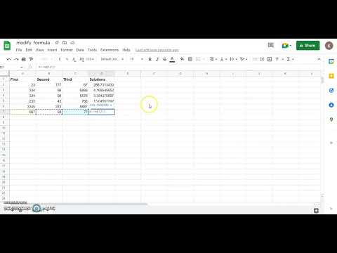 How to modify an existing formula in Google Sheet templates