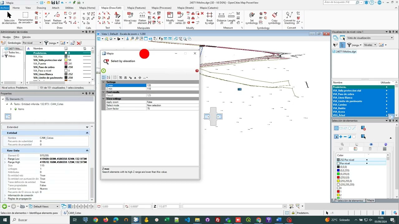 Mapia Connect tools | Draw/Edit | Select by Elevation