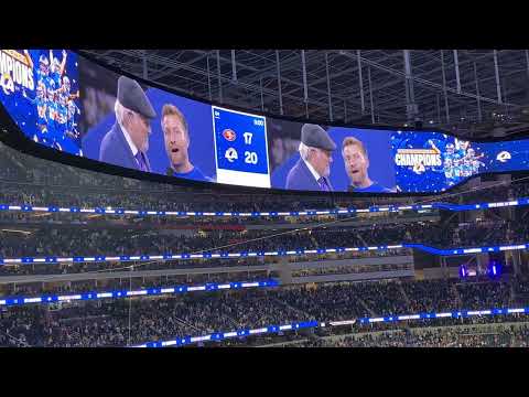 Inside SoFi Stadium 4K-Presentation of the NFC Championship Trophy to the LA Rams 1/30/2022!