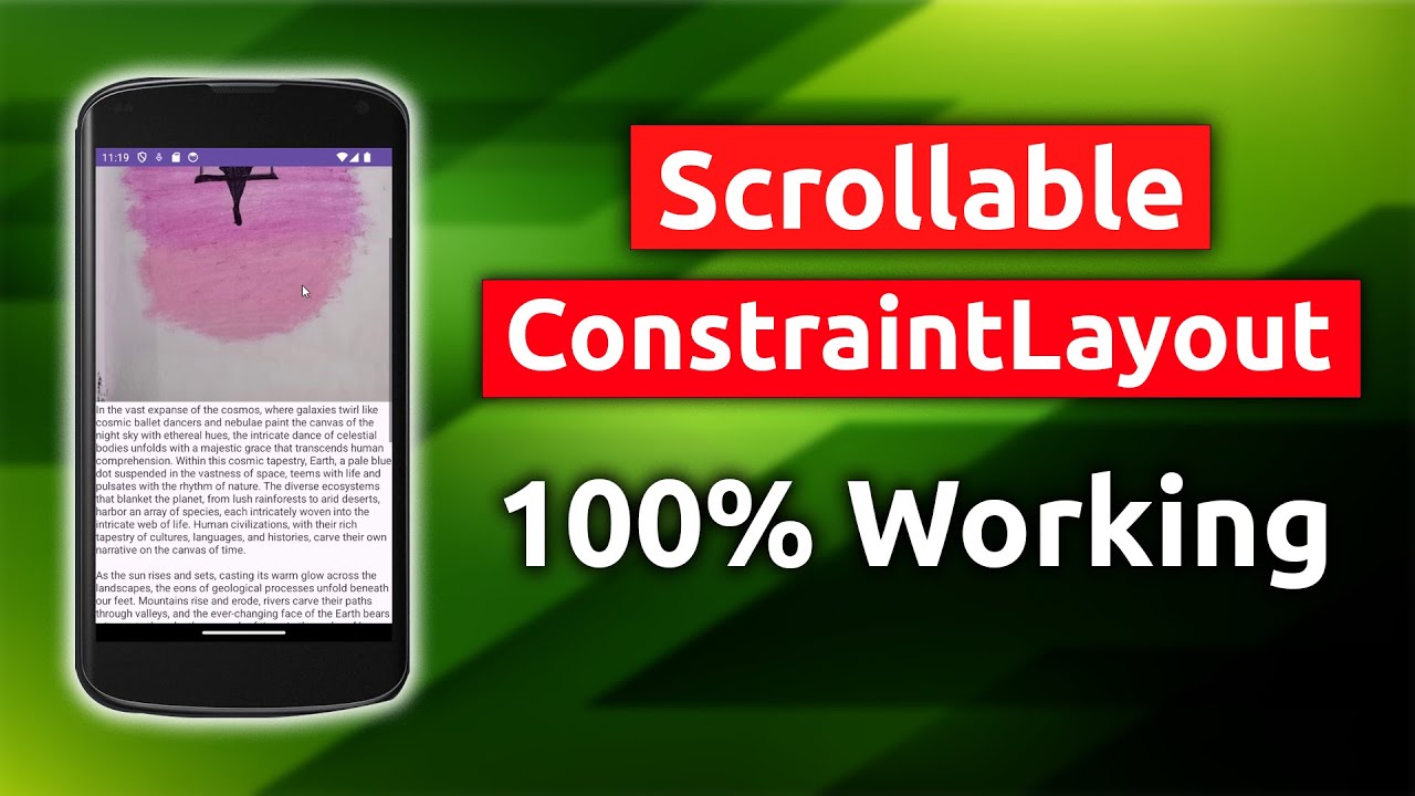 How to Make Scrollable ConstraintLayout | UI Design Android Studio