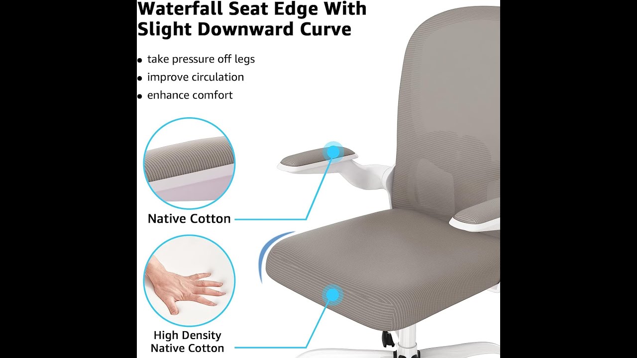 Ergonomic Office Chair, Office Task Chair, Breathable Mesh Desk Chair,  Adjustable Height