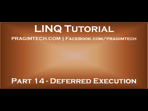 Learn Part 14 LINQ query deferred execution - Mind Luster
