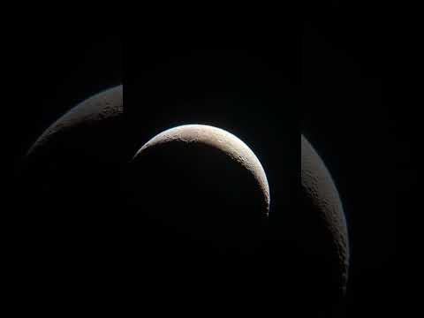 Witnessing the delicate beauty of the Waxing Crescent Moon through my Kson 120700u. #moon #chand