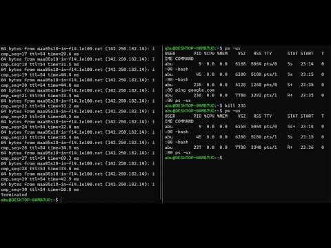 ping command | kill command | How to terminate a process in linux | unix #unix #linux