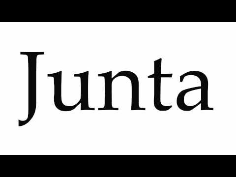How to Pronounce Junta