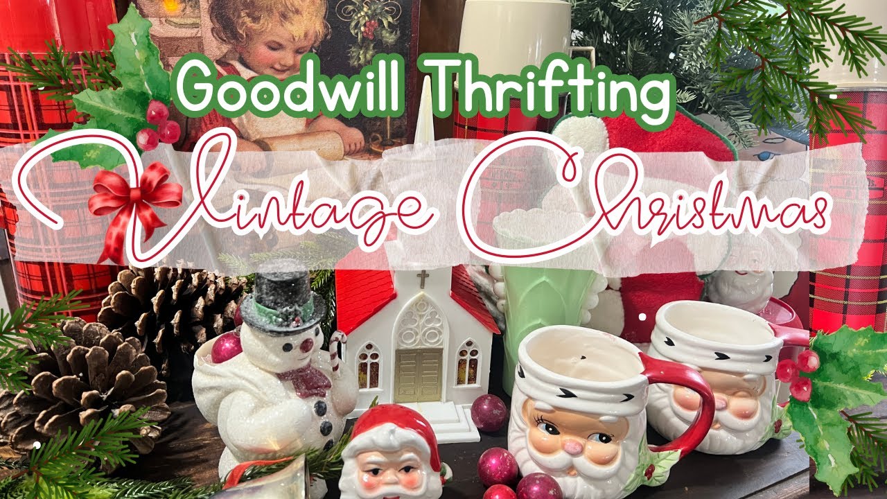 2025 Goodwill 🎅🏼 Vintage Christmas 🎄Thrift Haul | Santa Mugs and More!!!