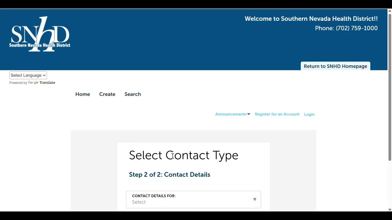 Creating an account