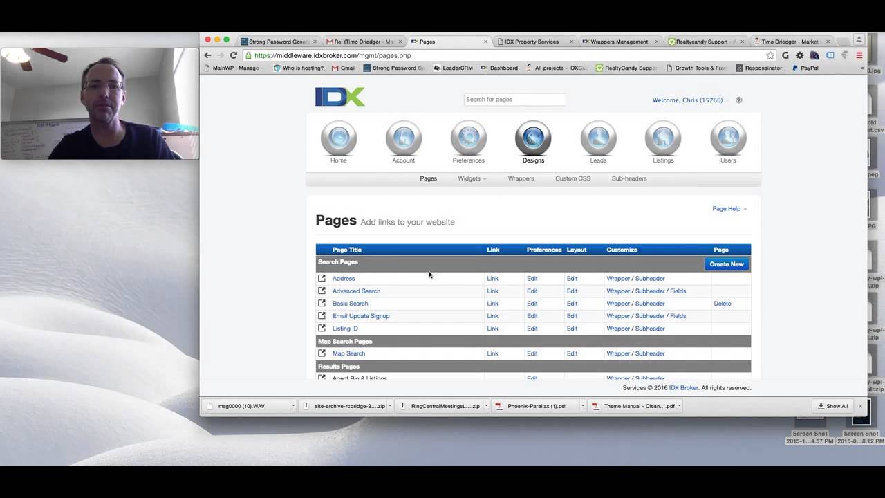 Facebook login script for IDX Broker