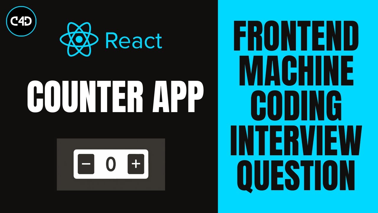 React Counter App | Frontend Machine Coding Interview Question #1