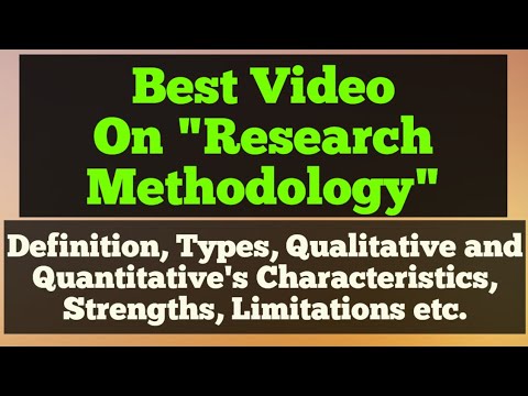 Research Methodology Definition and Types। Qualitative and Quantitative Characteristics and Details।