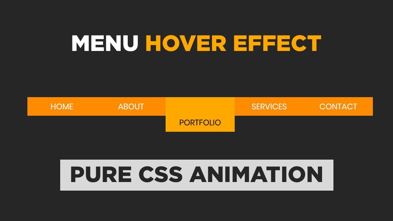 Cool Menu Hover Effects using HTML & CSS
