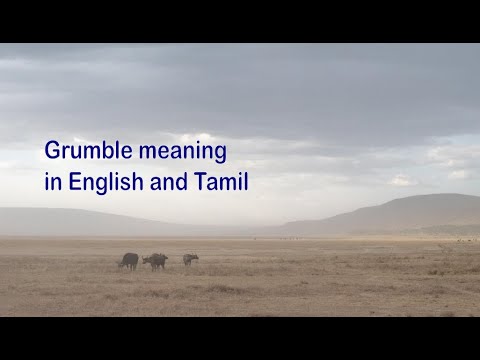 Word Power #18 Grumble meaning in English and Tamil