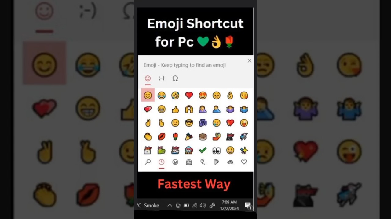 Emoji shortcut for pc / how to use emoji menu on windows 10#emojis #trending #viral #shorts