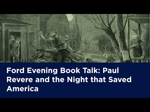 Ford Evening Book Talk: Paul Revere and the Night That Saved America