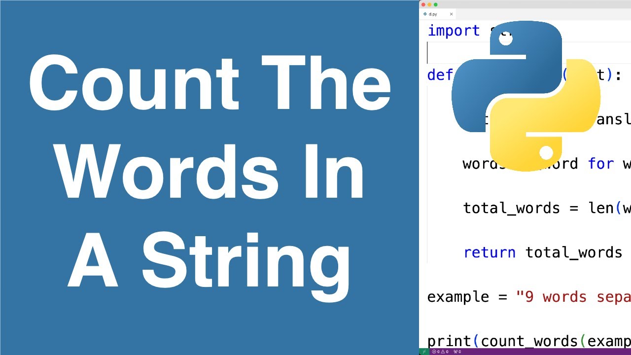 Count The Words In A String | Python Example