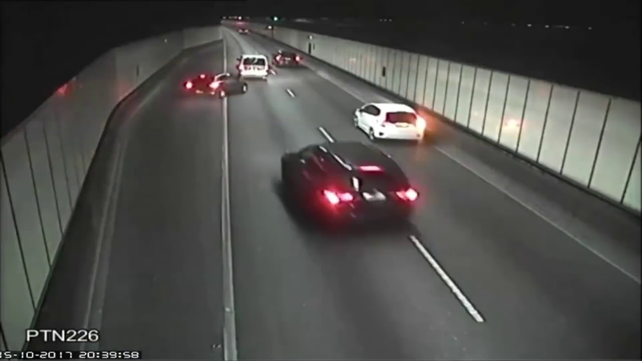 Extreme tailgating road rage crash