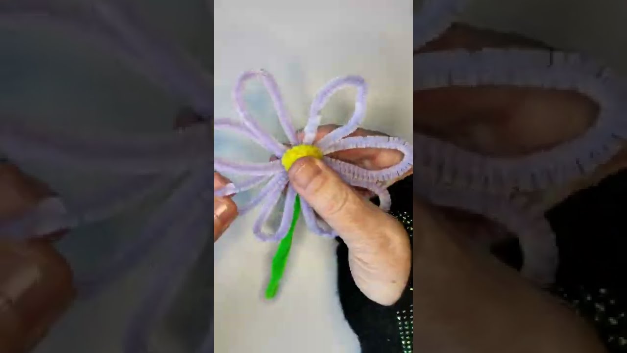 Spring Flower - Pipe Cleaner Crafts #shorts