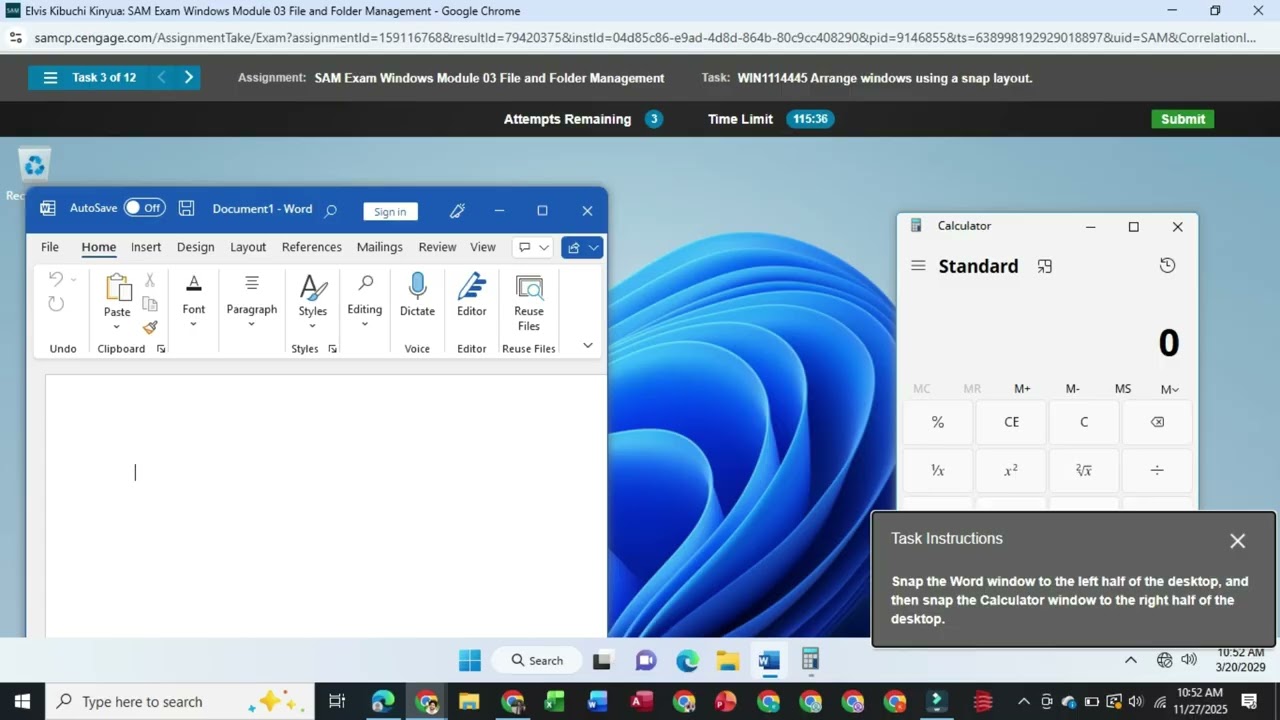 SAM Exam Windows Module 03 File and Folder Management | SAM Exam Windows Module 04 | SIMNET