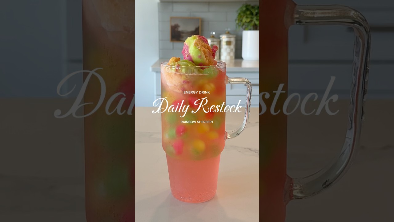 Daily Energy Drink Restock 💚⚡️💖 #asmrrestock #tumblercup #amzonmustbuy #alaninu