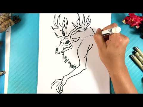 EASY How to Draw a WENDIGO - Beginners