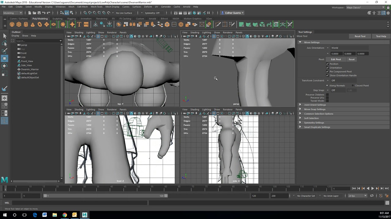 Maya Tutorials-  Modeling The Hands Pt.  3