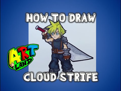 How To Draw Cloud Strife Step by Step – I'm Youtuber – Follow my videos ...