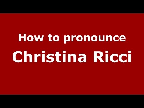 How to pronounce Christina Ricci (American English/US) - PronounceNames.com
