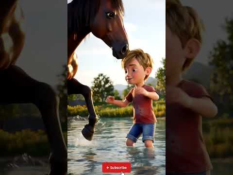 An Unbreakable Bond: A Boy and His Horse #friendship #boy #horse #aianimation #shorts #cartoon #ai