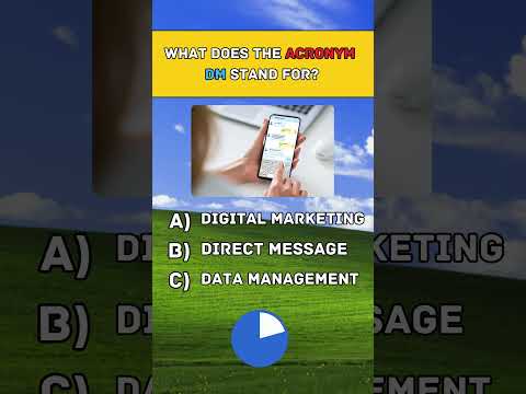 What does the acronym DM stands for? #quiz #quizmind
