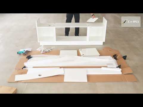 BREEZEHEAT 70-inch White Fireplace TV Cabinet Installation Video